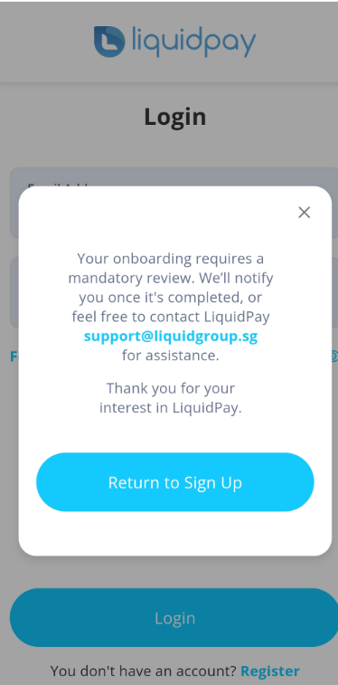 I would like to check my current onboarding status